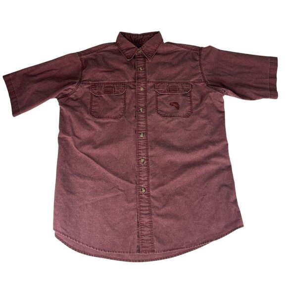 Red Head | Shirts | Red Head Button Up Shirt Top Mens L Red Pockets ...